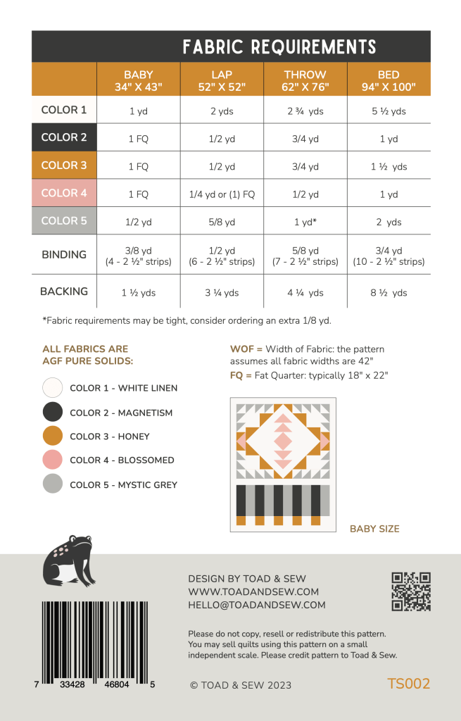 Open Road Quilt Pattern | Paper Copy – Lamb and Loom Fabrics